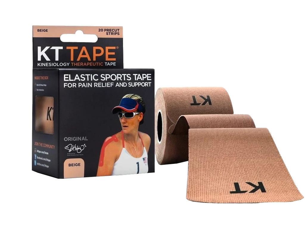 KT TAPE ELASTIC SPORTS ORIGINAL - 20 TIRAS - BEGE